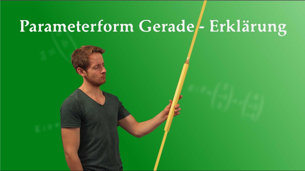 Parametergleichung einer Geraden - Erklärung - YouTube