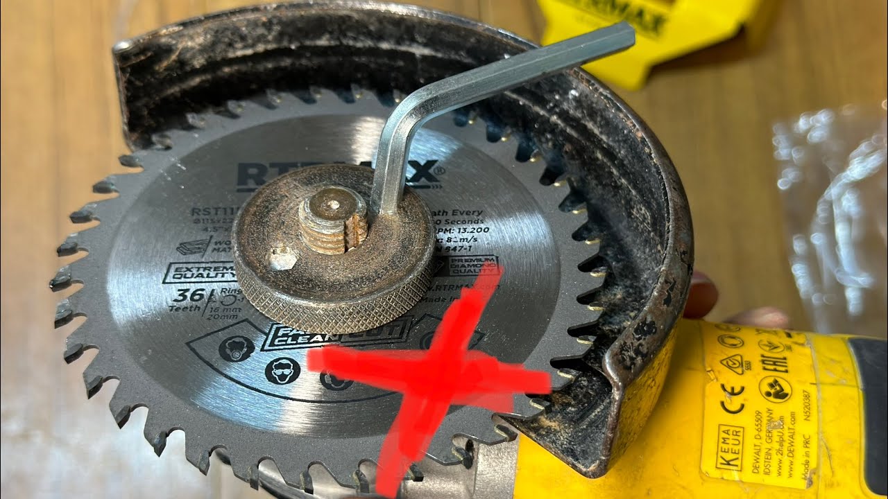 How to change replace disc blade in makita angle grinder - YouTube