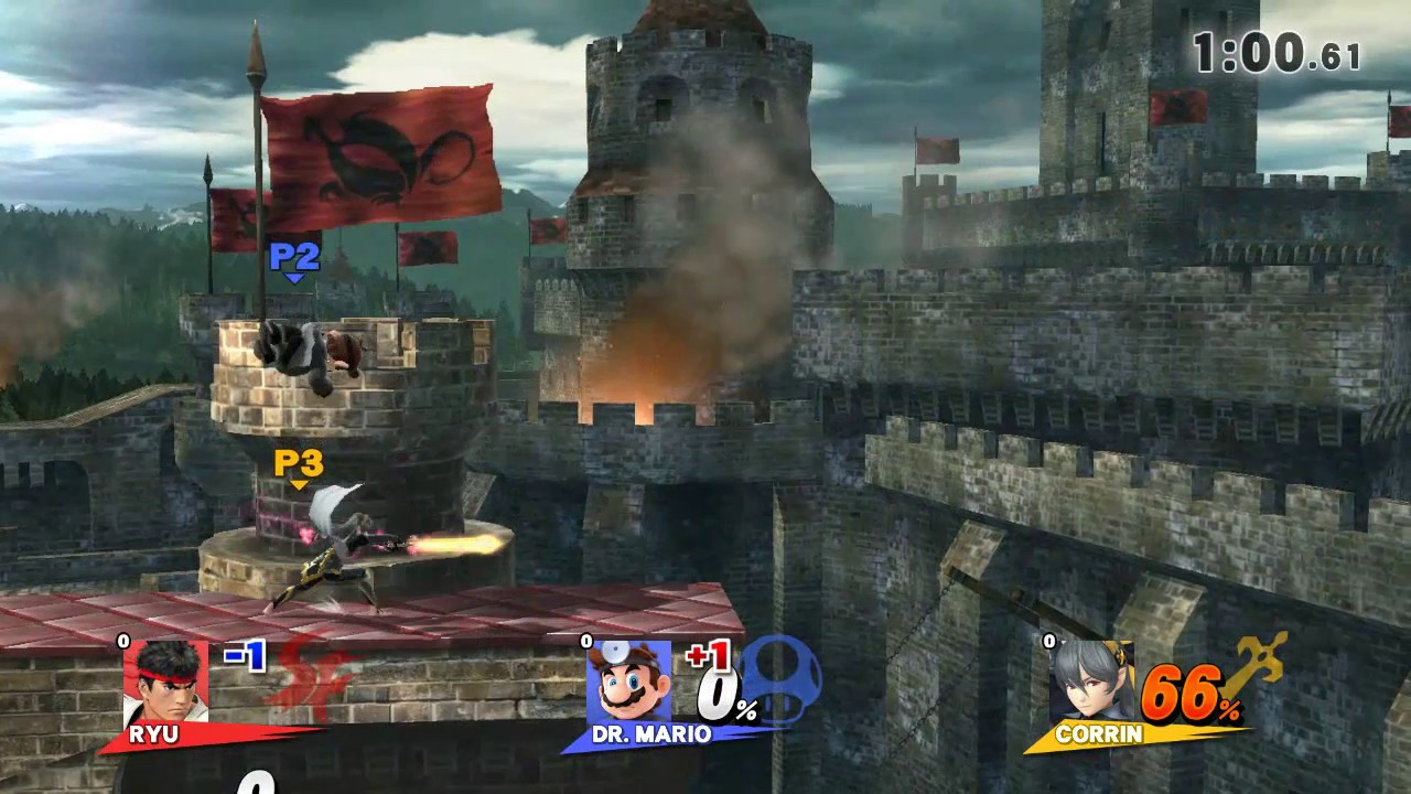 Super Smash Bros Wii U Online Battle Ryu vs. Dr. Mario vs. Corrin - YouTube