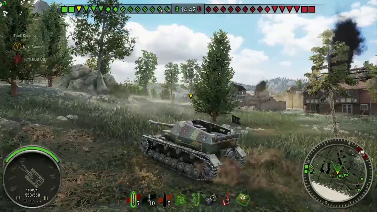 World of Tanks XBOX version - самоходка Dicker Max против тяжей VIII ...