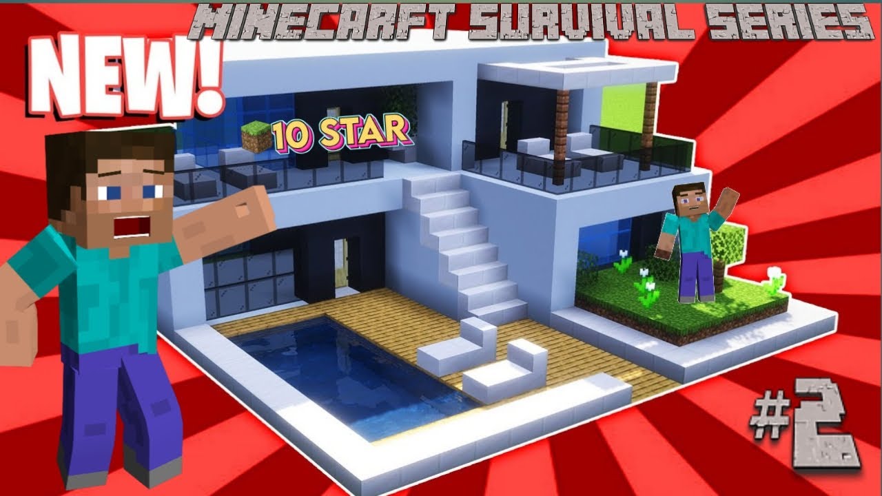 Making My 10 star Modern House In Minecraft | Minecraft Survival Series ...