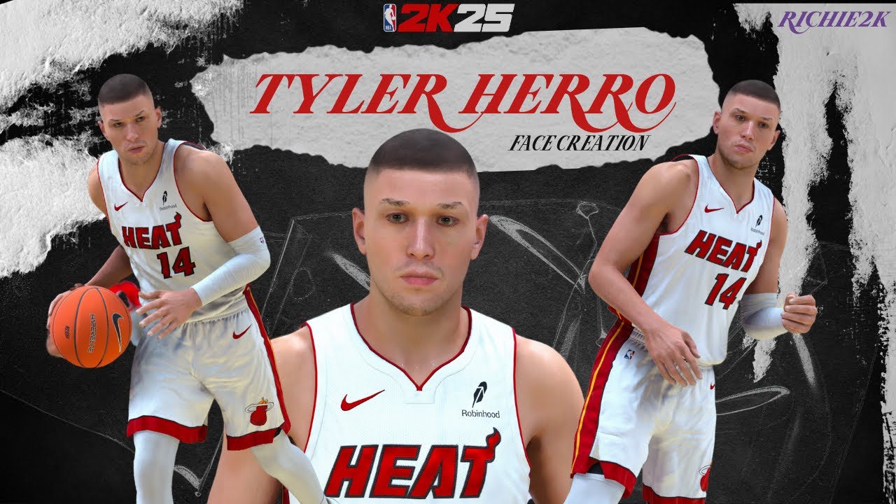 Tyler Herro Face Creation NBA 2K25 - YouTube