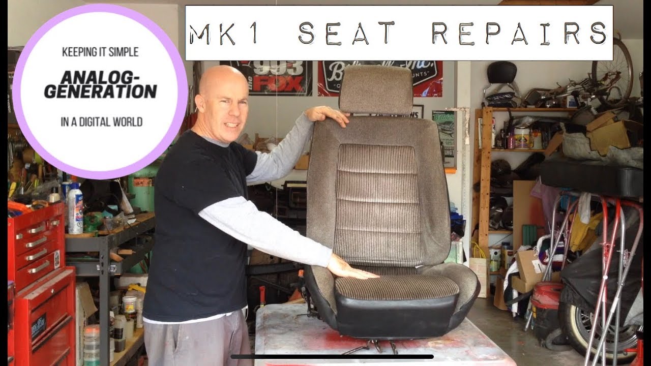Seat Repairs - 1980 VW MK1 Rabbit Convertible Project Episode 29 - YouTube