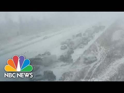 Iowa Snowstorm Causes Massive Pileup | NBC News - YouTube