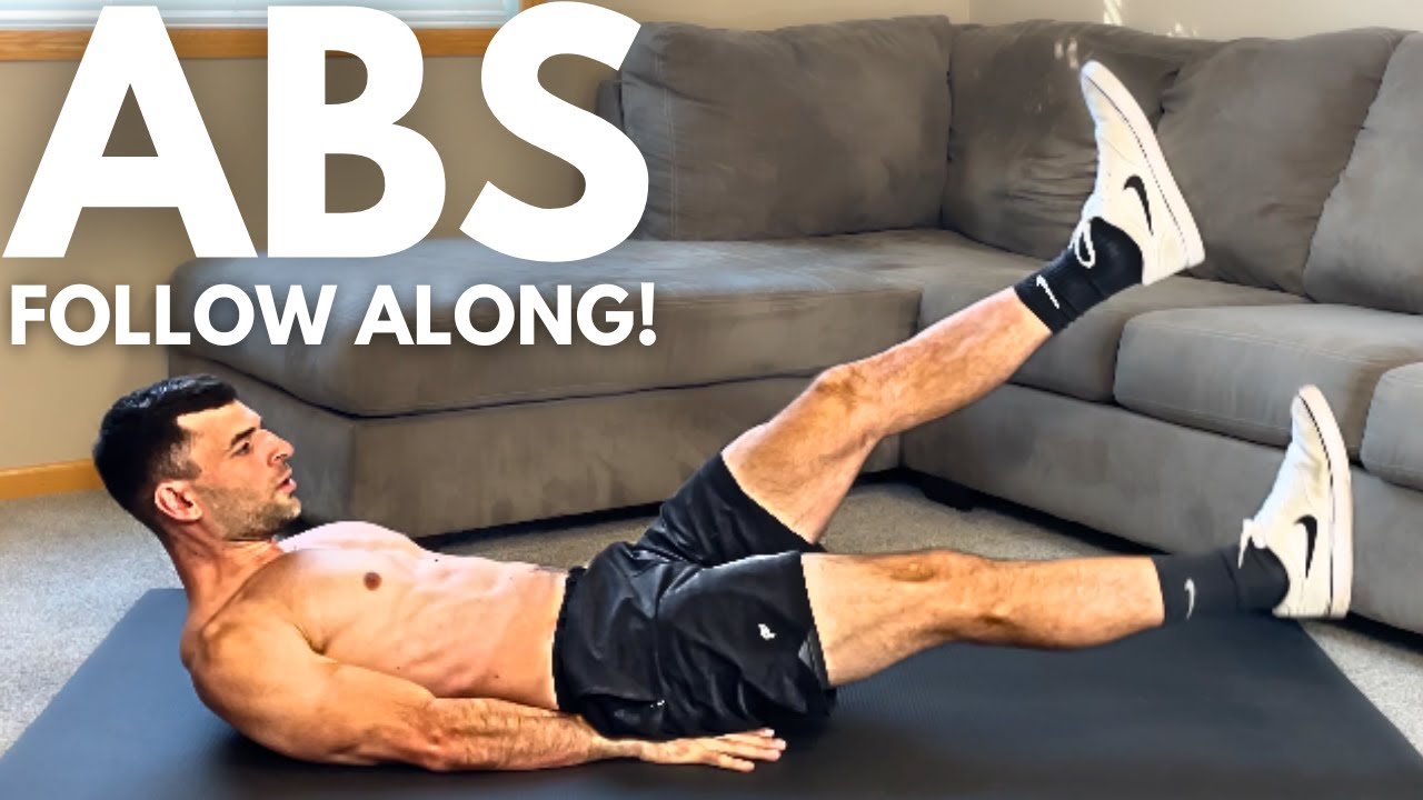 8 Min Follow Along Ab Workout at Home | Bodyweight Core Workout (No ...