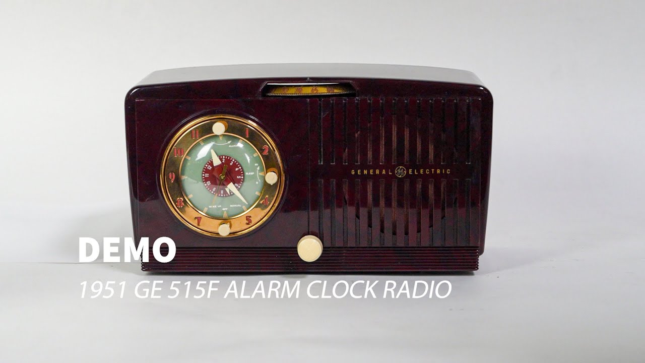 Demo of Restored GE 515F Alarm Clock Radio - YouTube