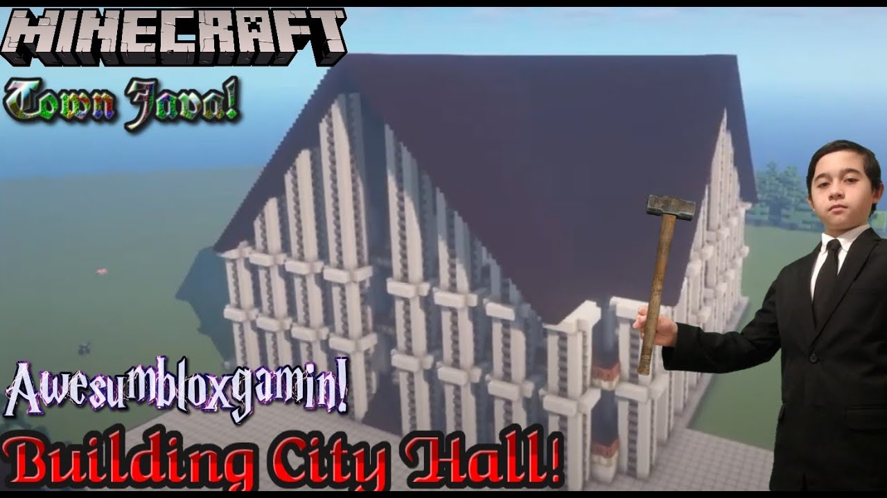 Building City Hall! - Ep. 12 - Minecraft Town Java! - YouTube