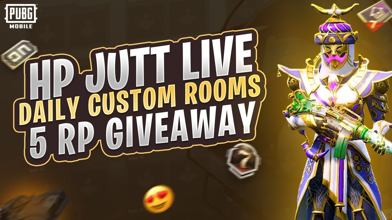 HP JUTT GAMING | LIVE COSTUM ROOMS | PUBG MOBILE | ROAD TO 3K - YouTube