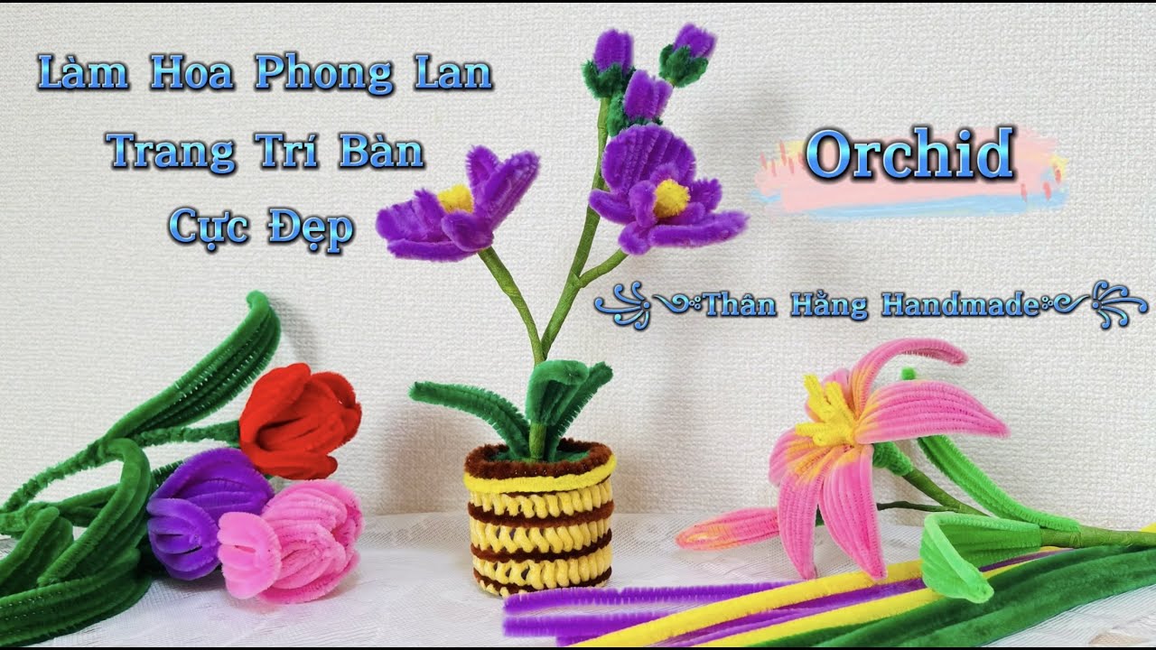How to make a Pipe Cleaner Orchid | Pipe CleanerCraft - Orchid Flower ...