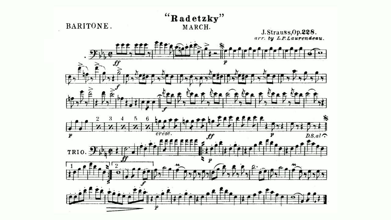 Radetzky March by Johann Strauss - Baritone - YouTube