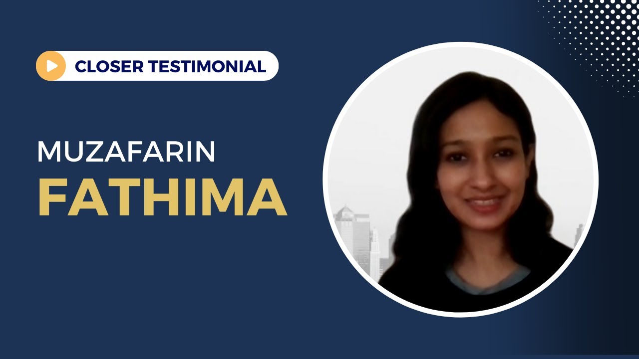 Muzafarin Fathima on working with Exclusive Closer - YouTube