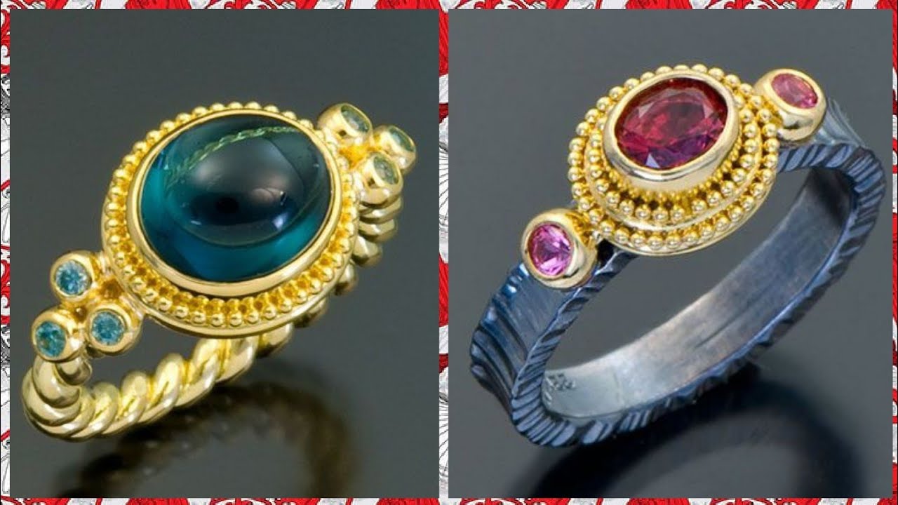 Beautifull Luxury Stone Gold Engagement Rings Designs For Girls - YouTube
