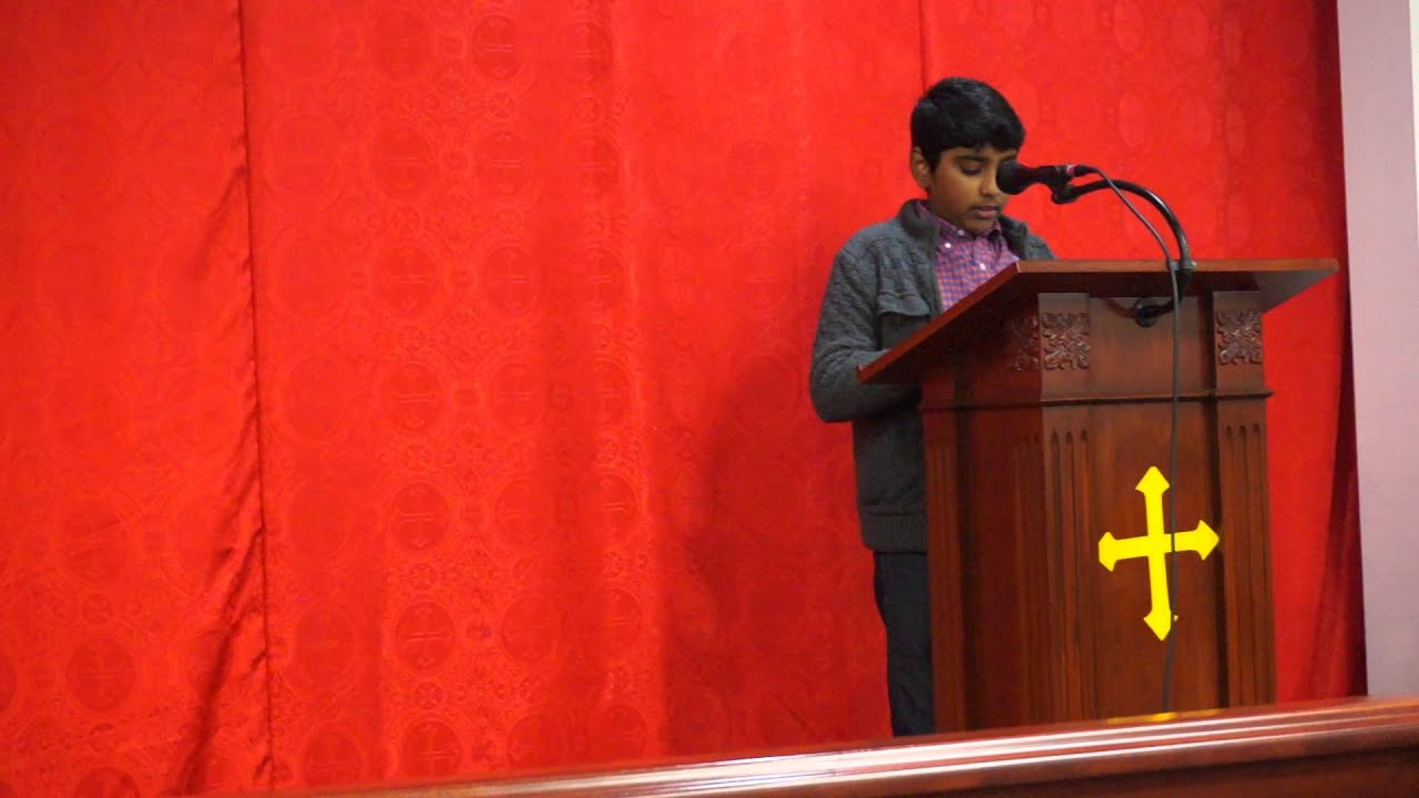 Jacob's first bible reading in church - YouTube
