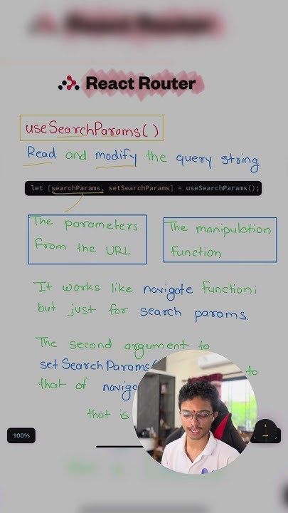 useSearchParams() hook 🪝 in React router #usesearchparams #reactrouter #omlondhe - YouTube