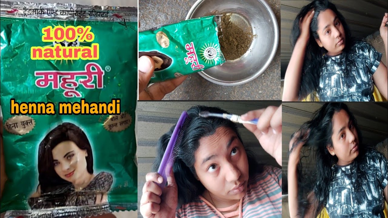 Mahuri powder hair color black heena || smooth || strong || Shiny ...
