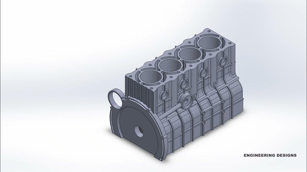 Engine Block 3d model | Solidworks 3d modeling | Solidworks Tutorials #solidworkstutorials - YouTube