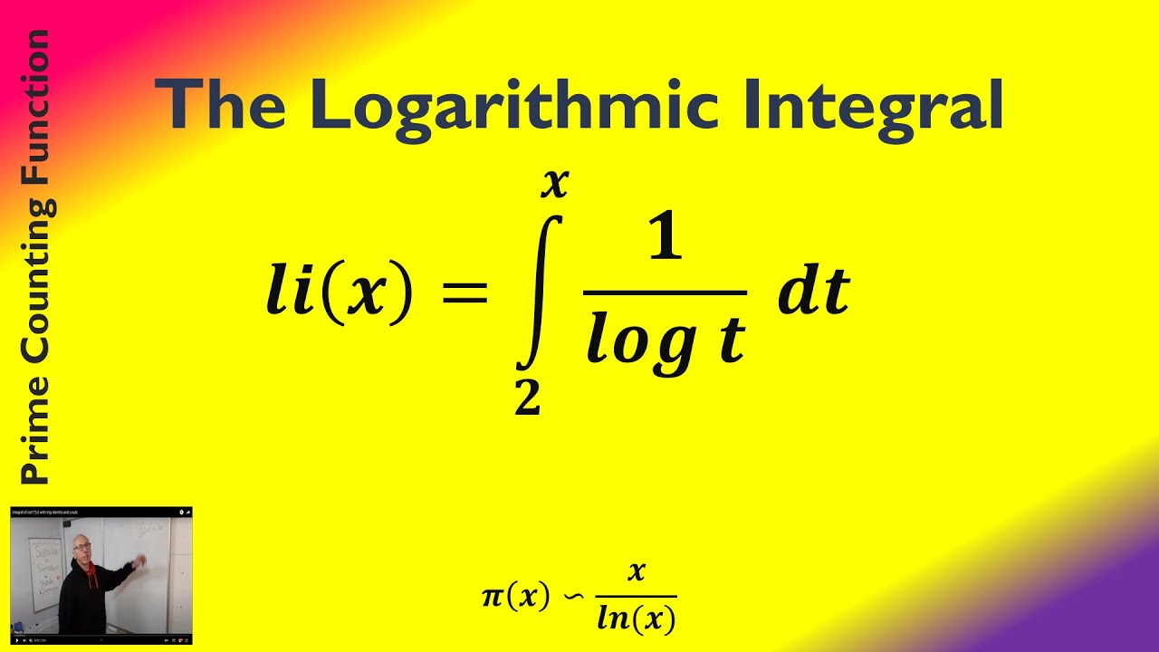 The Logarithmic Integral Li x YouTube The Logarithmic Integral Li x YouTube