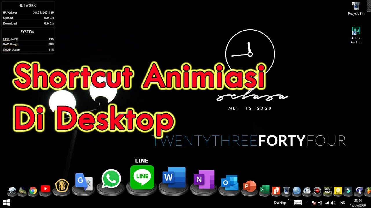 Cara Buat Animasi Shortcut di Wallpaper Laptop Menjadi Menarik - YouTube