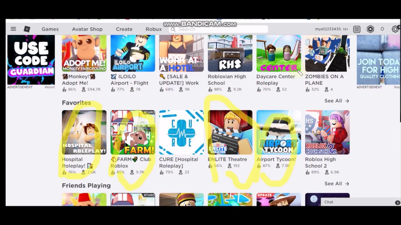 מראה את המשחקים האהובים עלי ~ mya - roblox - YouTube