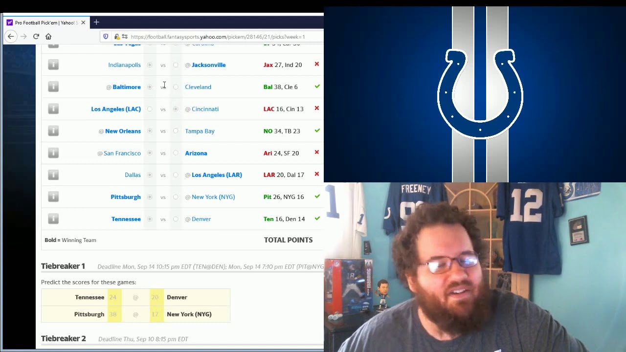 NFL 2020 Week 2 Picks and Week 1 Recap - YouTube