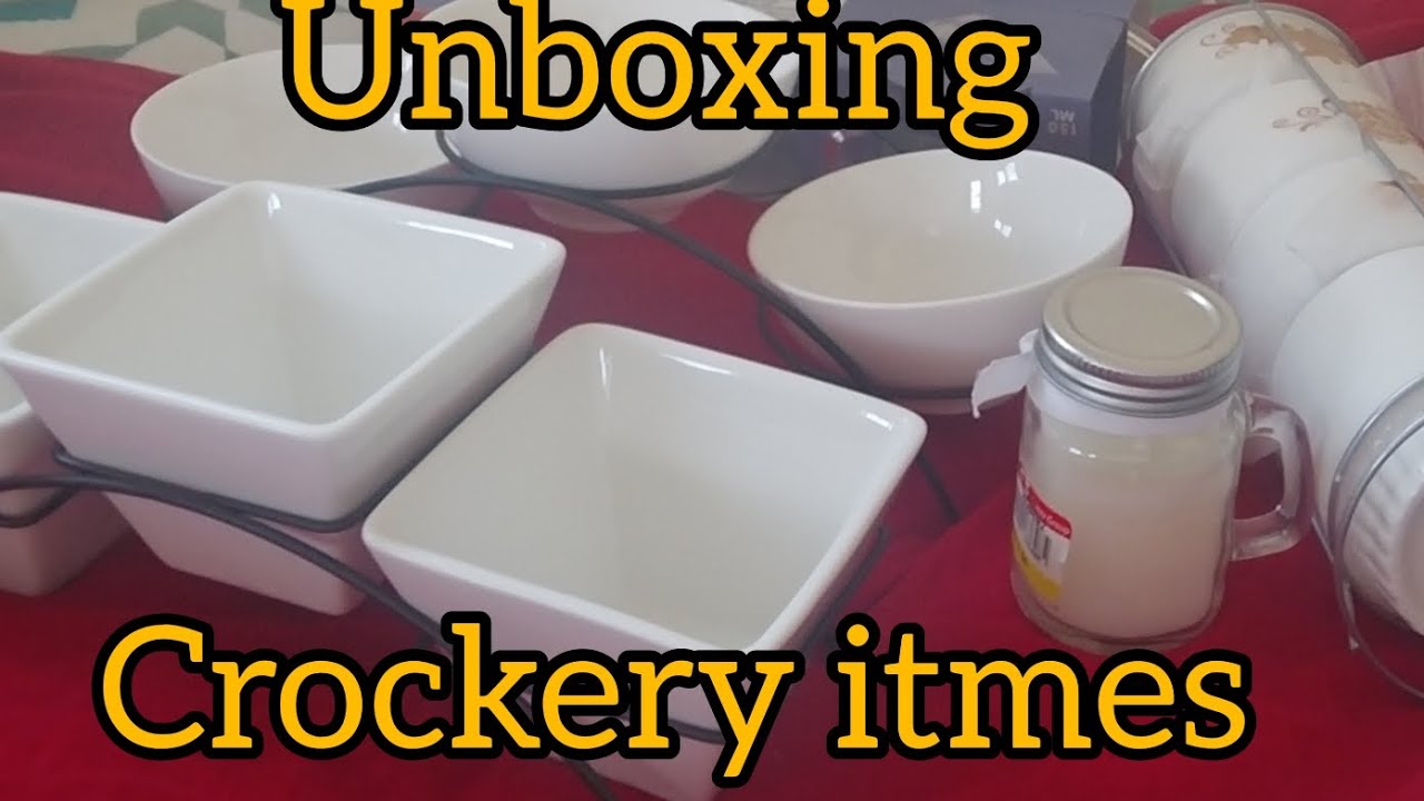what I have bought in the last shopping unboxing crockery itmes # Dubai ...