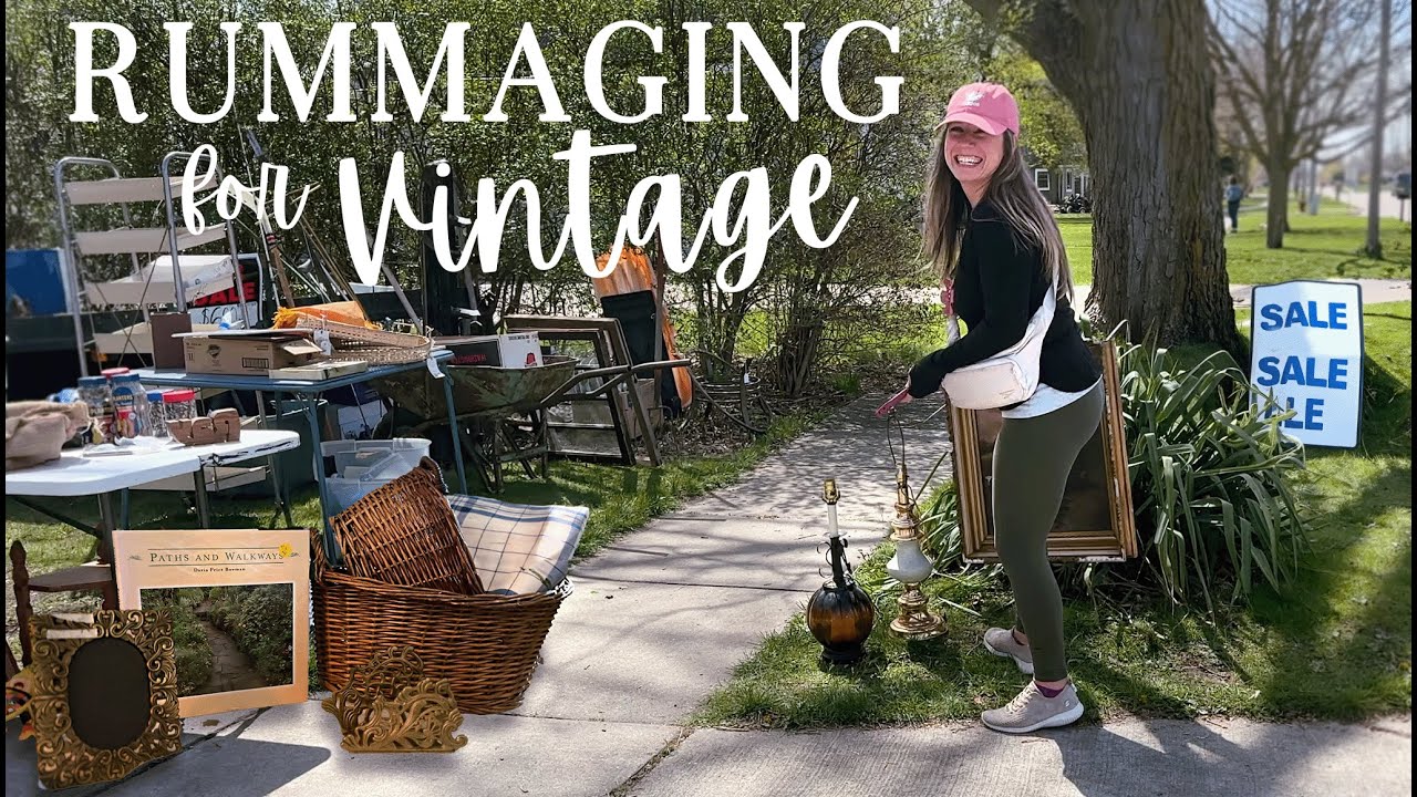RUMMAGING FOR VINTAGE (Come Garage Sailing with Us)! Yard Sales Full of ...
