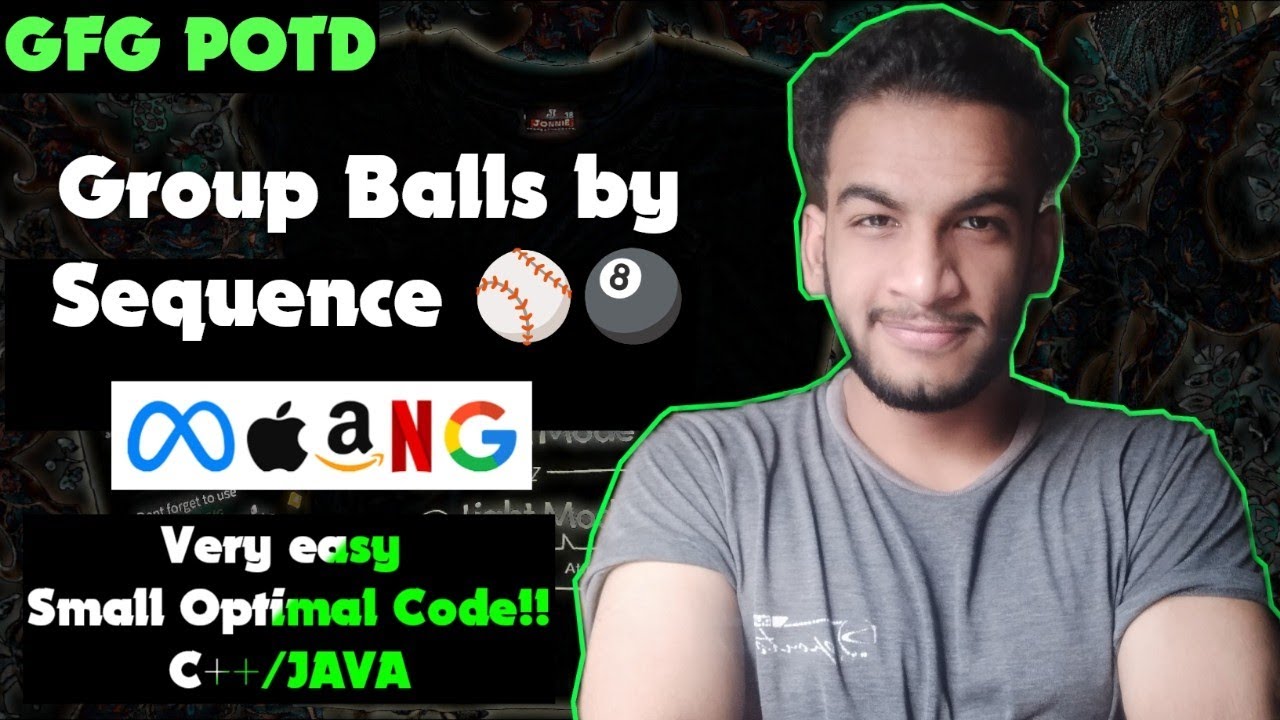 Group Balls by Sequence | gfg potd | 20-06-25 | GFG Problem of the day - YouTube