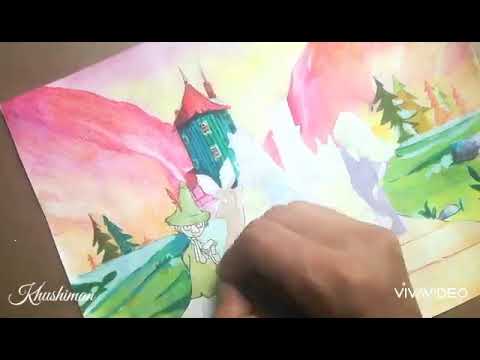 Hamro Moomin Drawing|Moomin theme song | Timelapse - YouTube