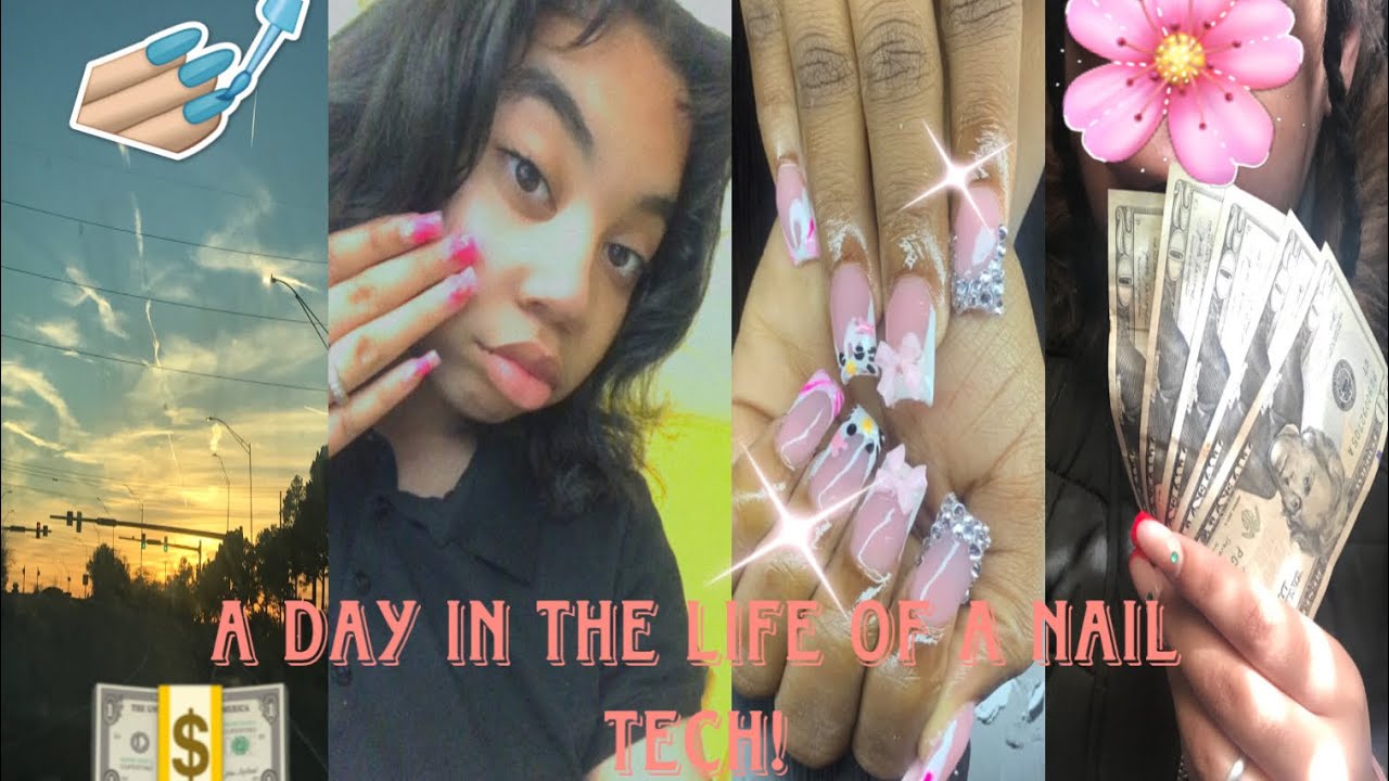 A day in the life of a 15 year old nail tech! 💗*Nail talk,nail tutorial ...