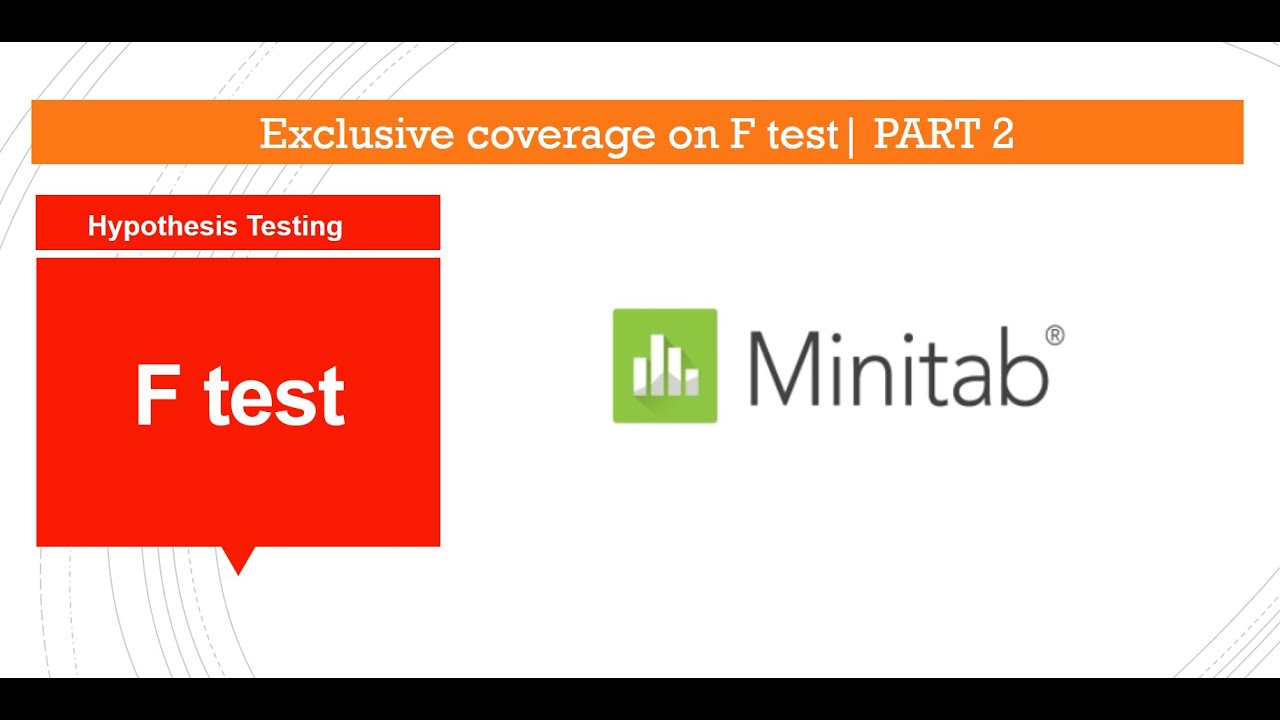 F Test Hypothesis testing in Minitab | #statistics #minitab # ...