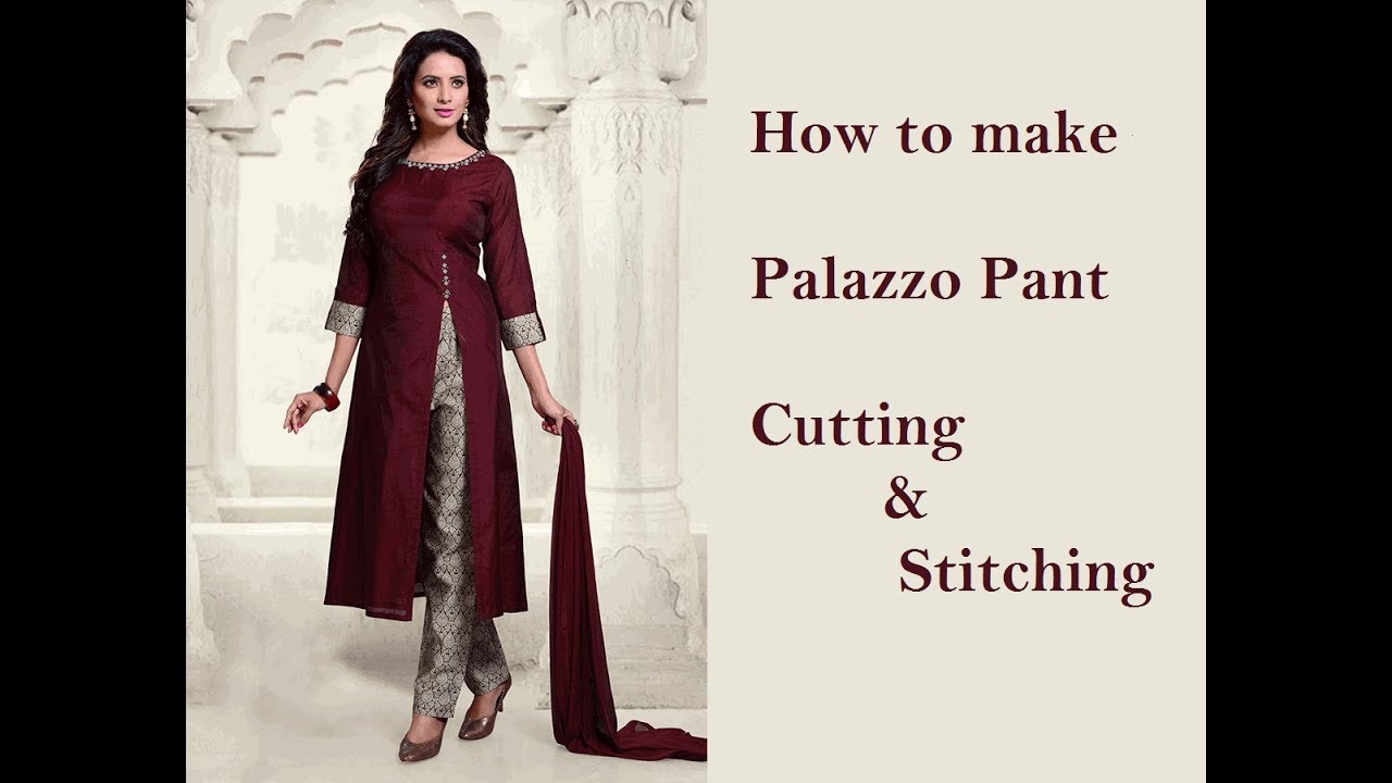 Palazzo pant | Cutting & Stitching- Part 1| stitching or sewing ...