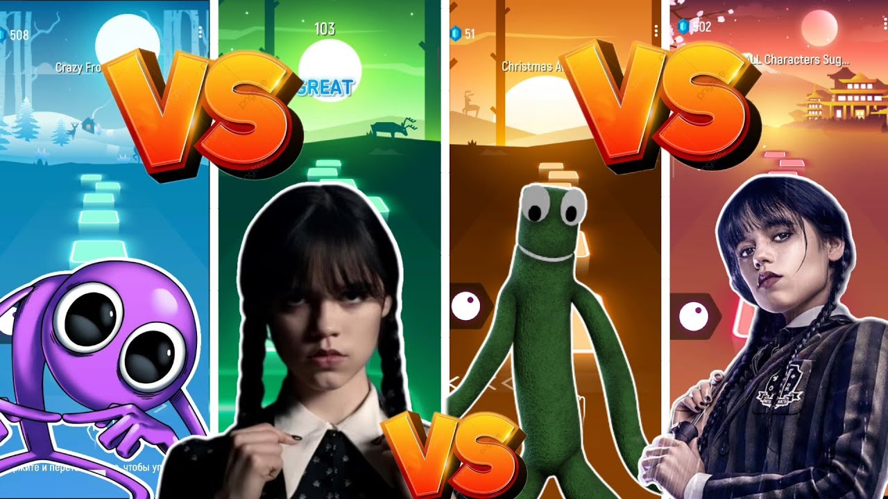 Wednesday (dance) VS Rainbow Friends (Wellerman) VS Wednesday (dance ...