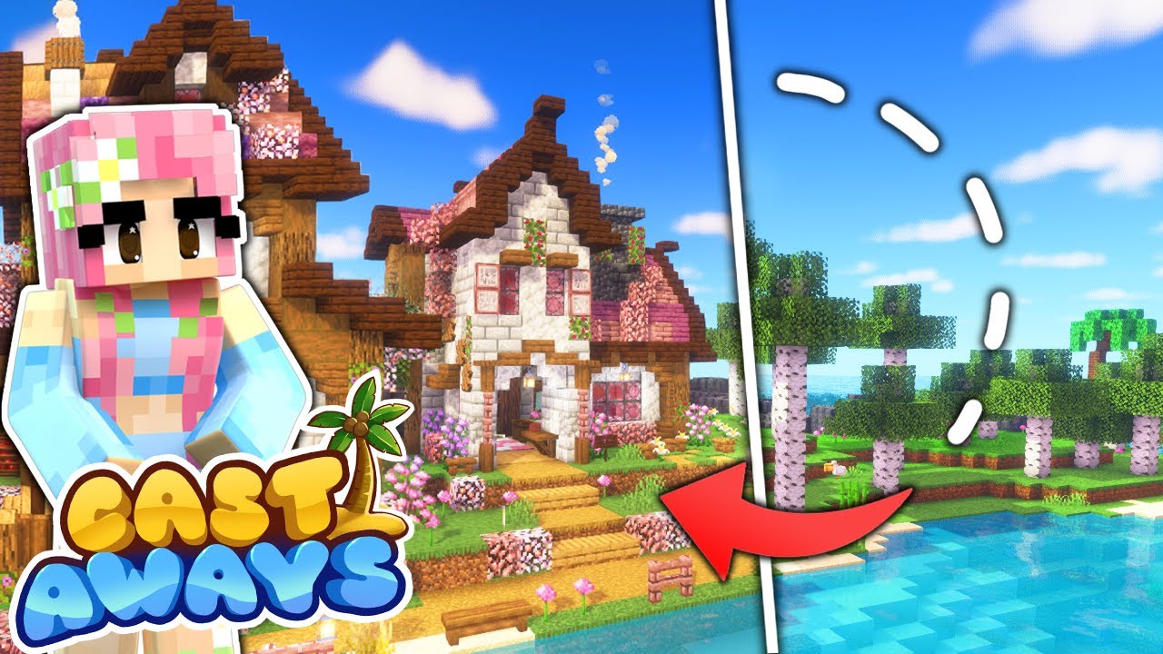 Cozy Kitchen/Transforming an ISLAND on Castaways SMP! 🌴 Minecraft ...