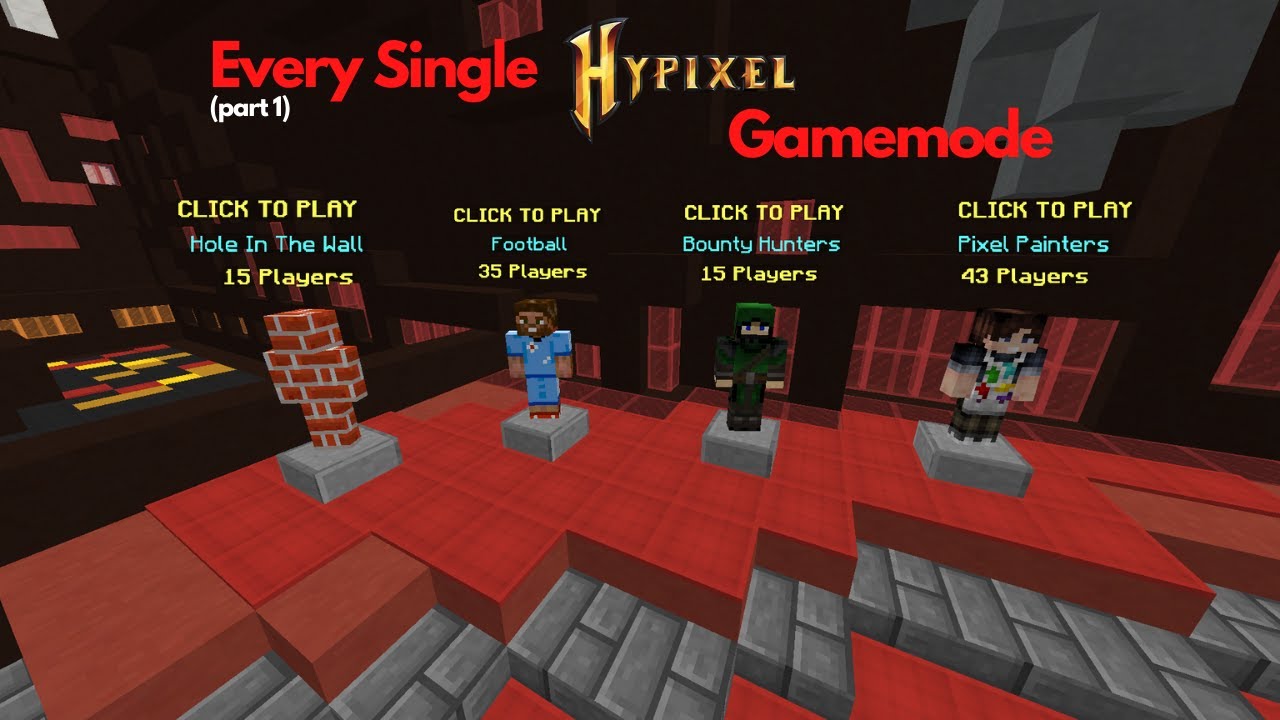 Playing Every Hypixel Minigame (part 1) - YouTube