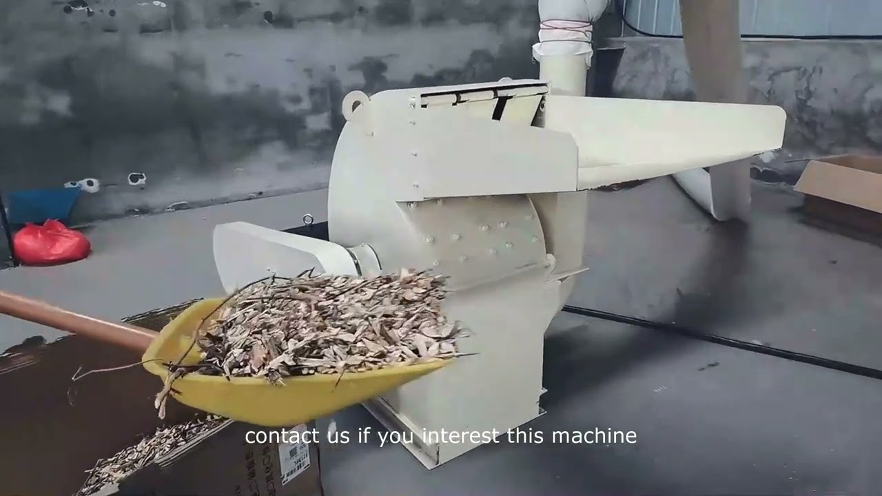 small wood grinder machine, wood sawdust crusher - YouTube