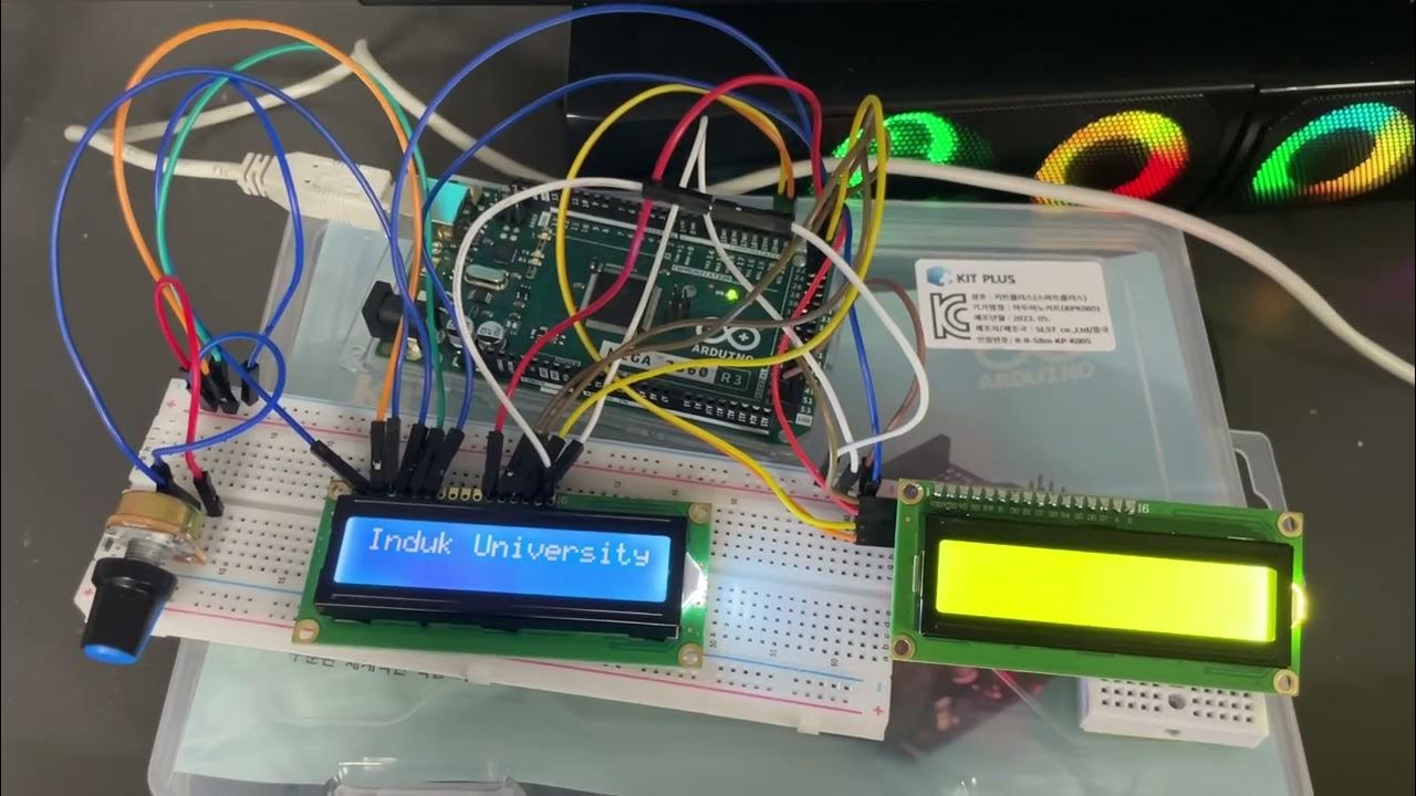 [Atmega2560] CH.32 챌린지 9 (LCD, I2C LCD Control) - YouTube