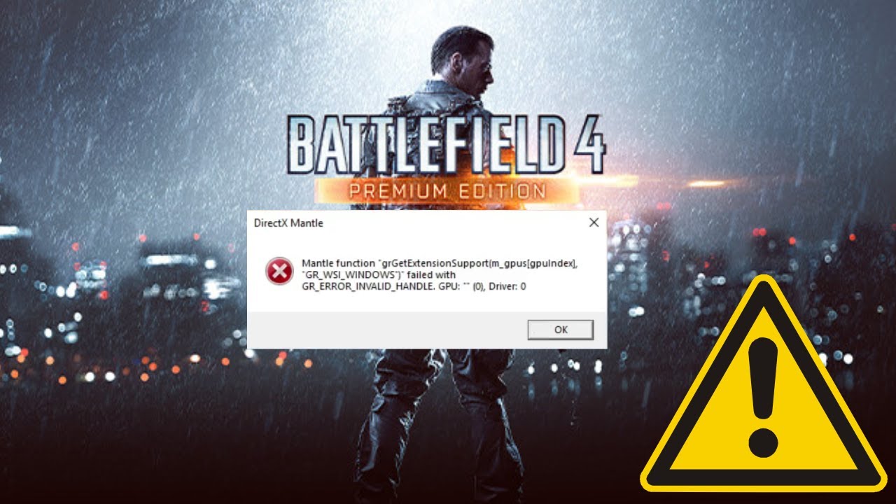 COMO RESOLVER O ERRO DE DIRECTX MANTLE NO BF4 - YouTube
