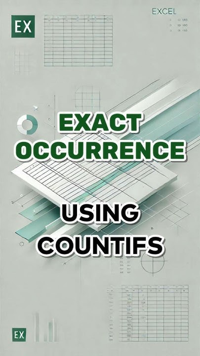 Find EXACT Occurrences in Excel with COUNTIFS! #shorts - YouTube