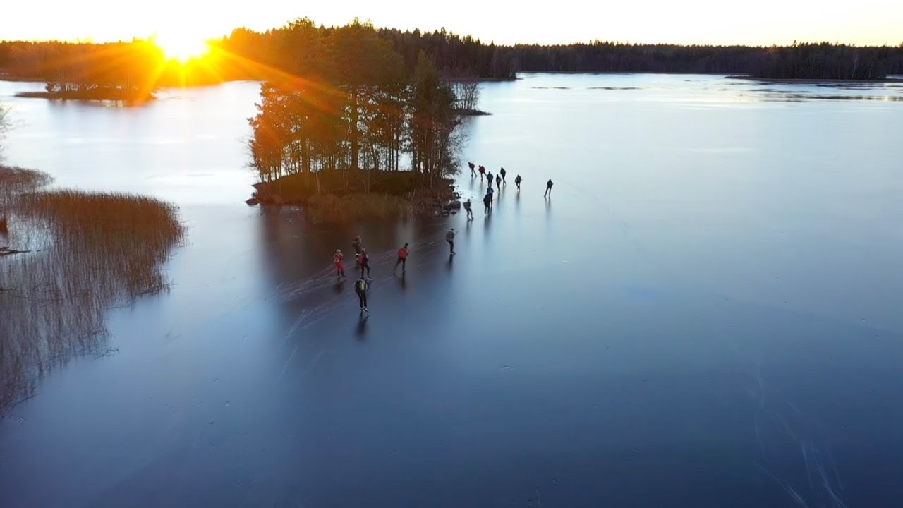Wild Ice Skating In Sweden - YouTube