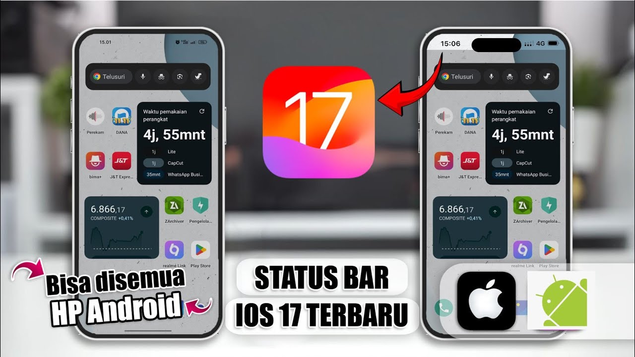 STATUS BAR Iphone Ios 15 Pro Max Terbaru For Android Device || Bisa di ...