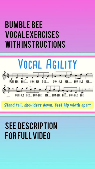 Bumble Bee Vocal Exercise Flexibility and Agility Singers #shorts # ...