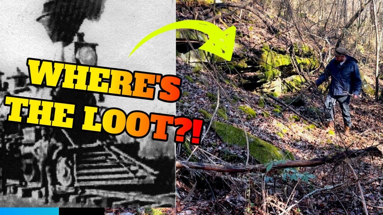 SEARCHING FOR A TRAIN ROBBER'S CAMP WITH A METAL DETECTOR! METAL ...