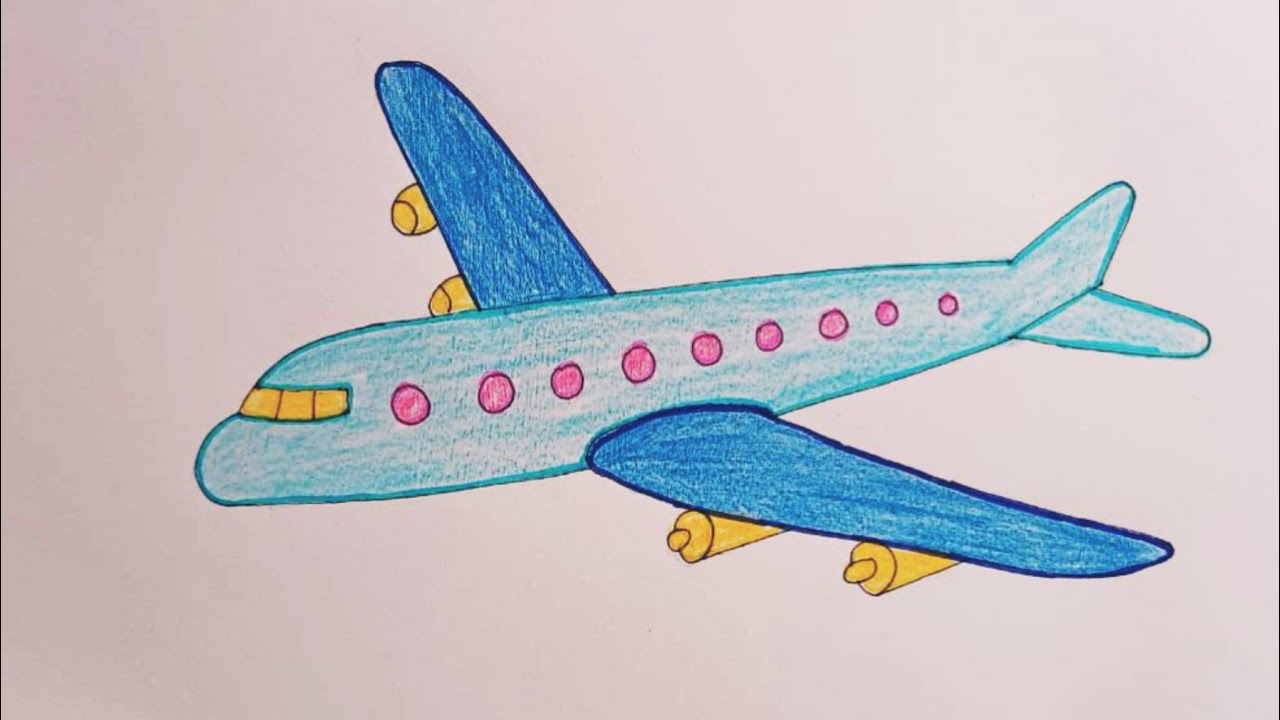 Aeroplane Drawing || How to Draw Aeroplane Step by Step for Beginners ...