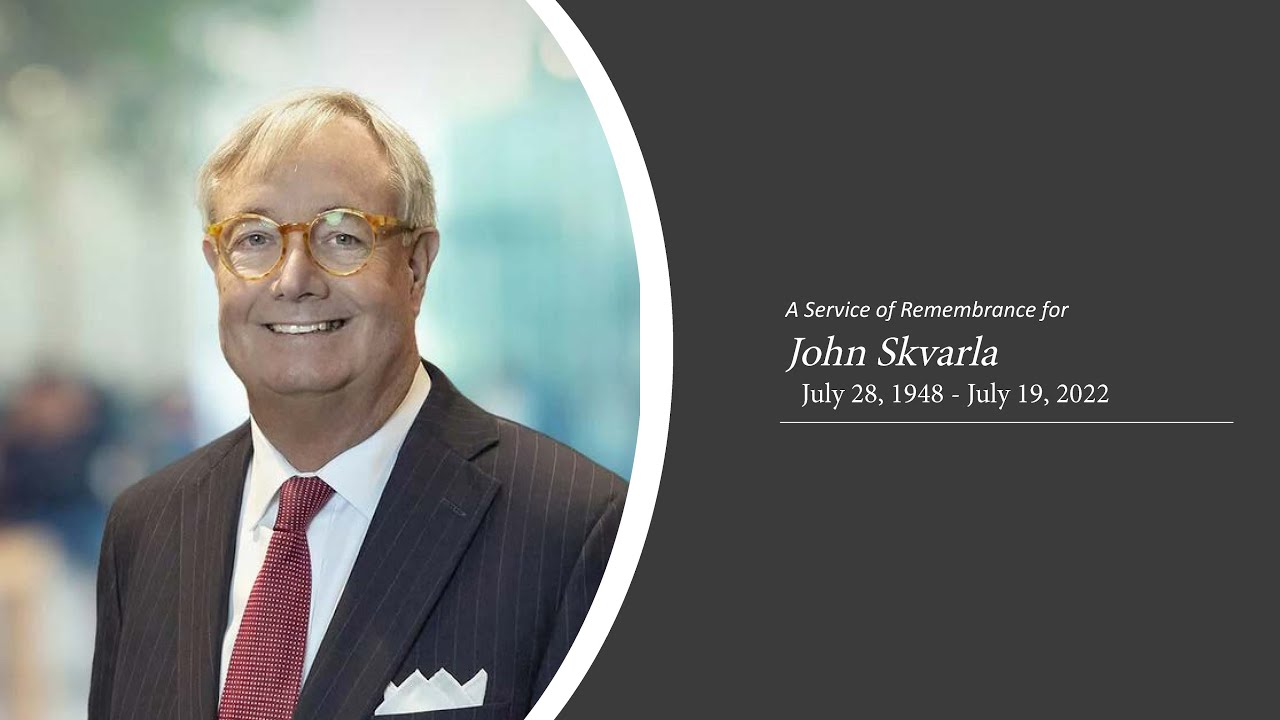 Service of Remembrance for John Skvarla - YouTube