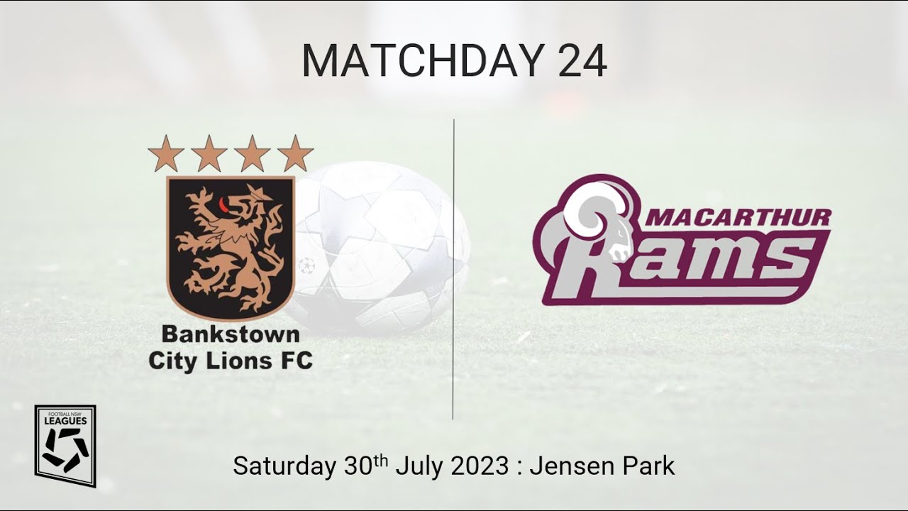 U16 Round 24 - Bankstown City Lions FC v Macarthur Rams FC - YouTube