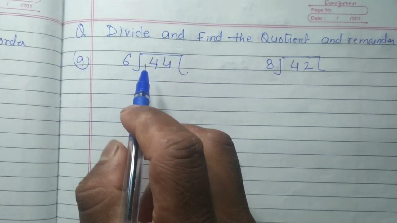 Divide - Find the quotient and remainder - YouTube