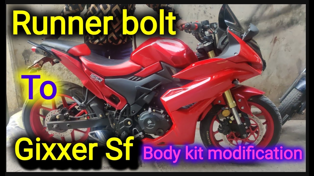 Runner Bolt to Gixxer Sf Body kit Modification | gixxer SF body kit set ...
