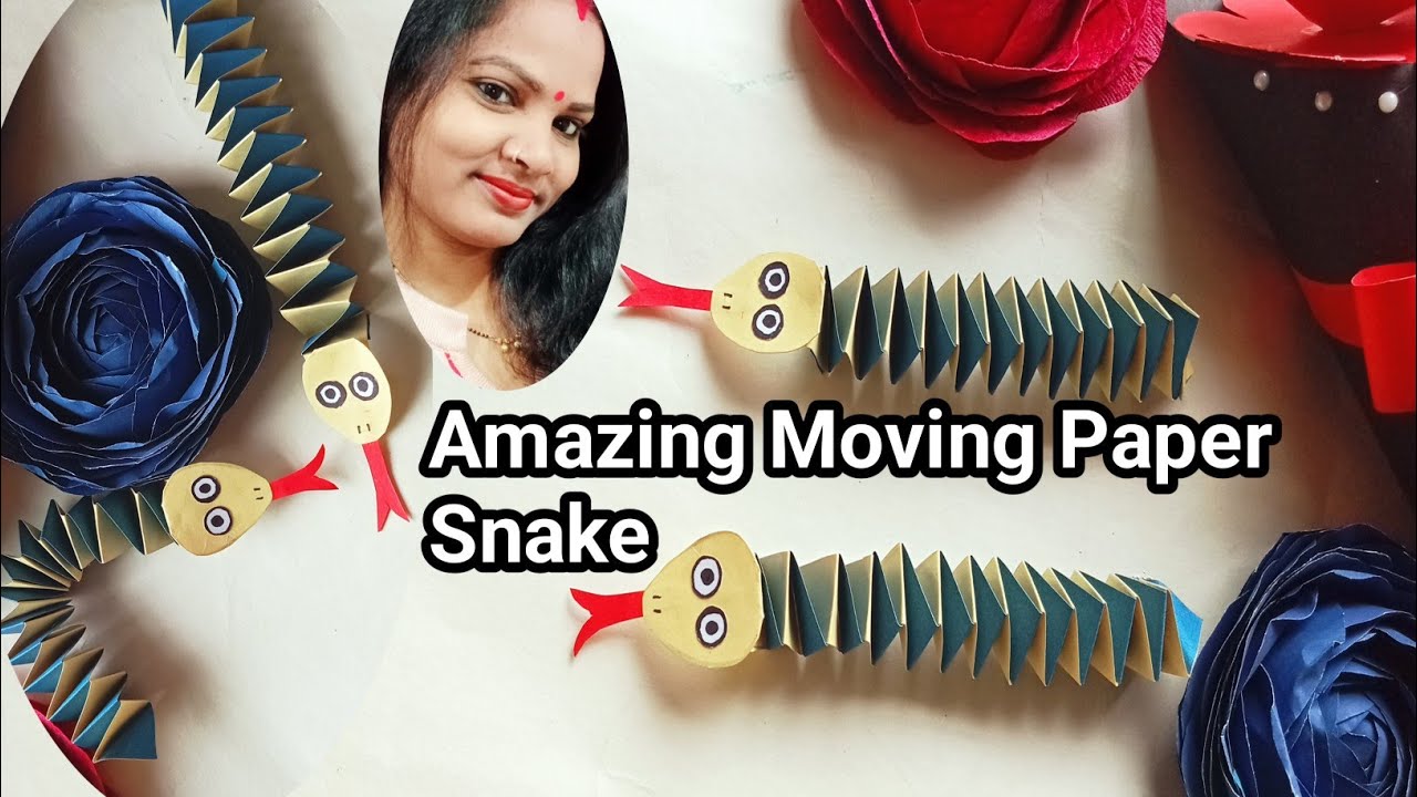 Moving paper snake 🐍 || Amazing paper snake | Paper toys / Anti-stress ...