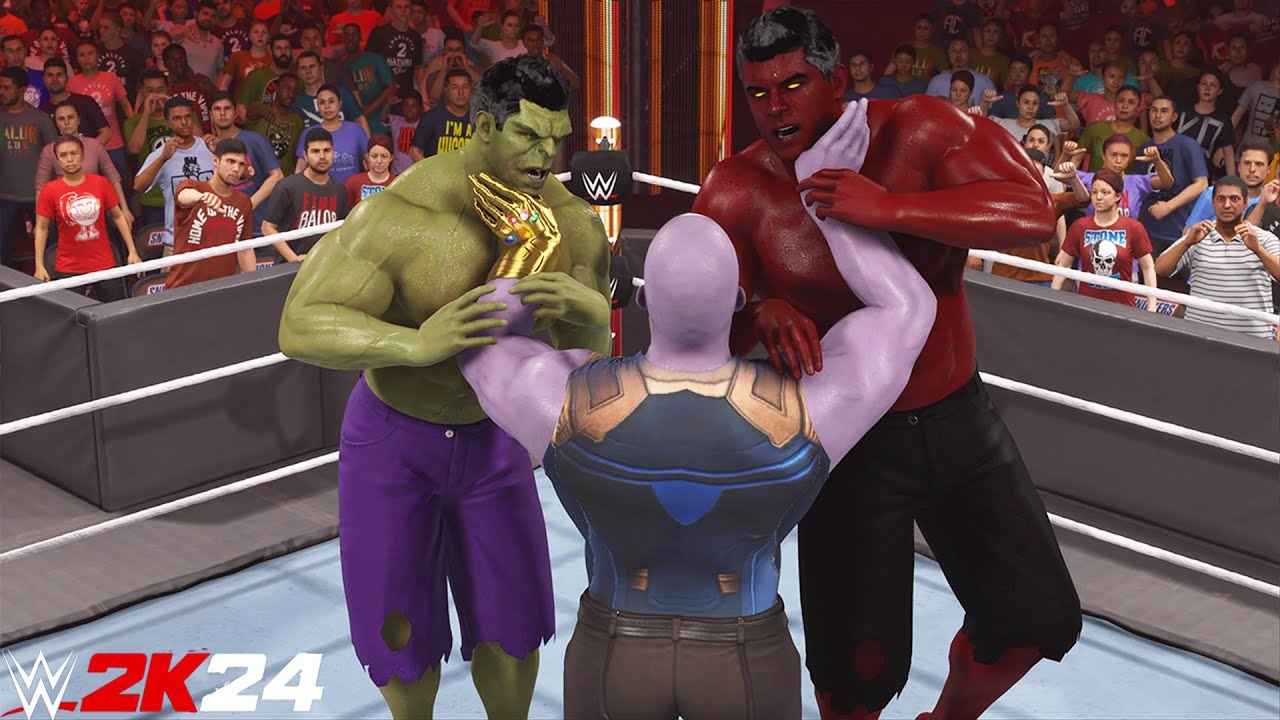 Hulk & Red Hulk Vs Thanos | Handicap Match - WWE 2K24 - PS5 [4K 60FPS ...