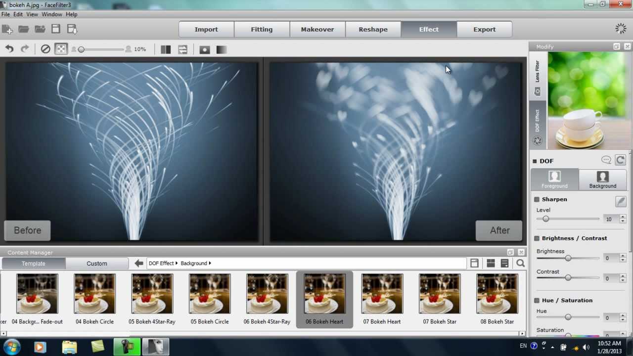 FaceFilter3 Tutorial - DOF and DSLR Effects - YouTube